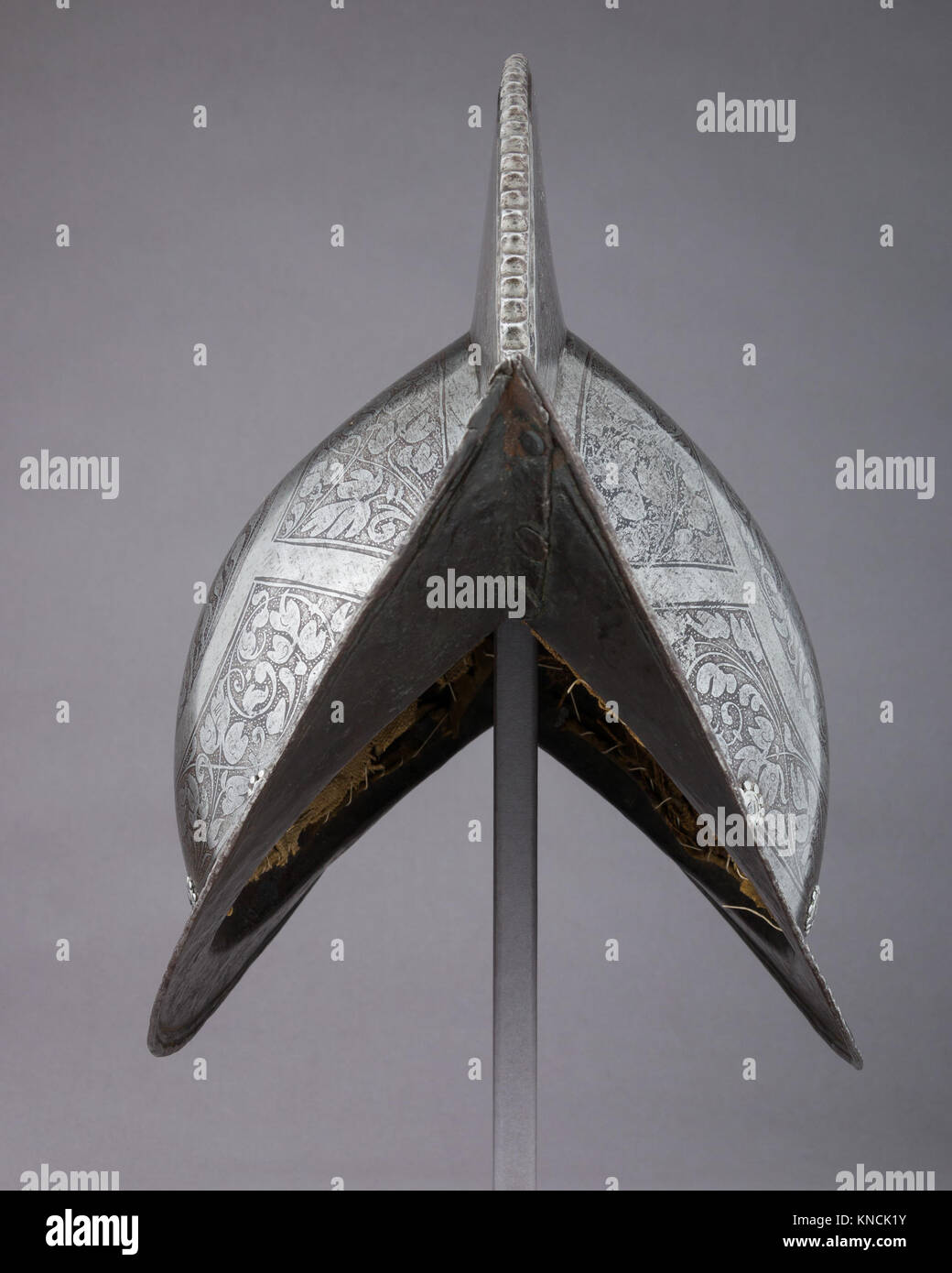 A morion helmet comb, designed for both decorative and functional ...