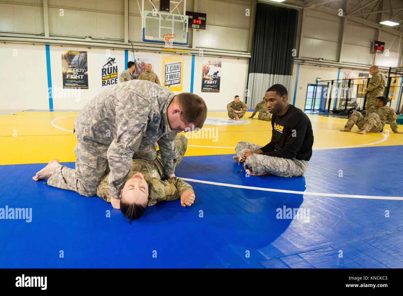 U.S. Army Staff Sgt. Romel Curtis, an Army combatives instructor ...
