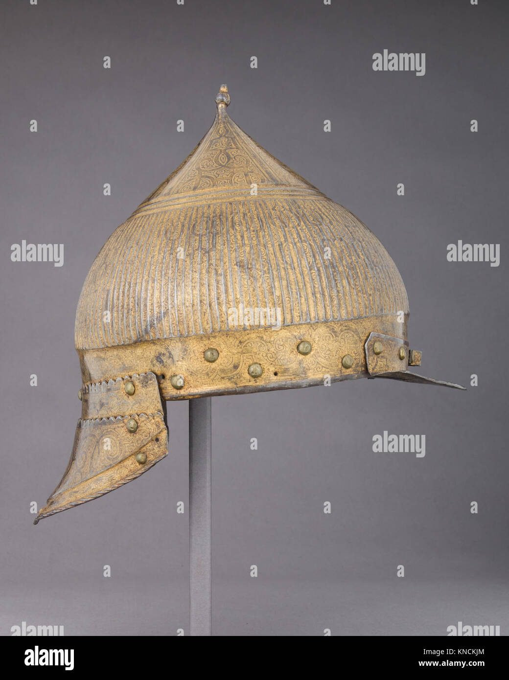 A burgonet helmet in oriental fashion, highlighting the fusion of ...