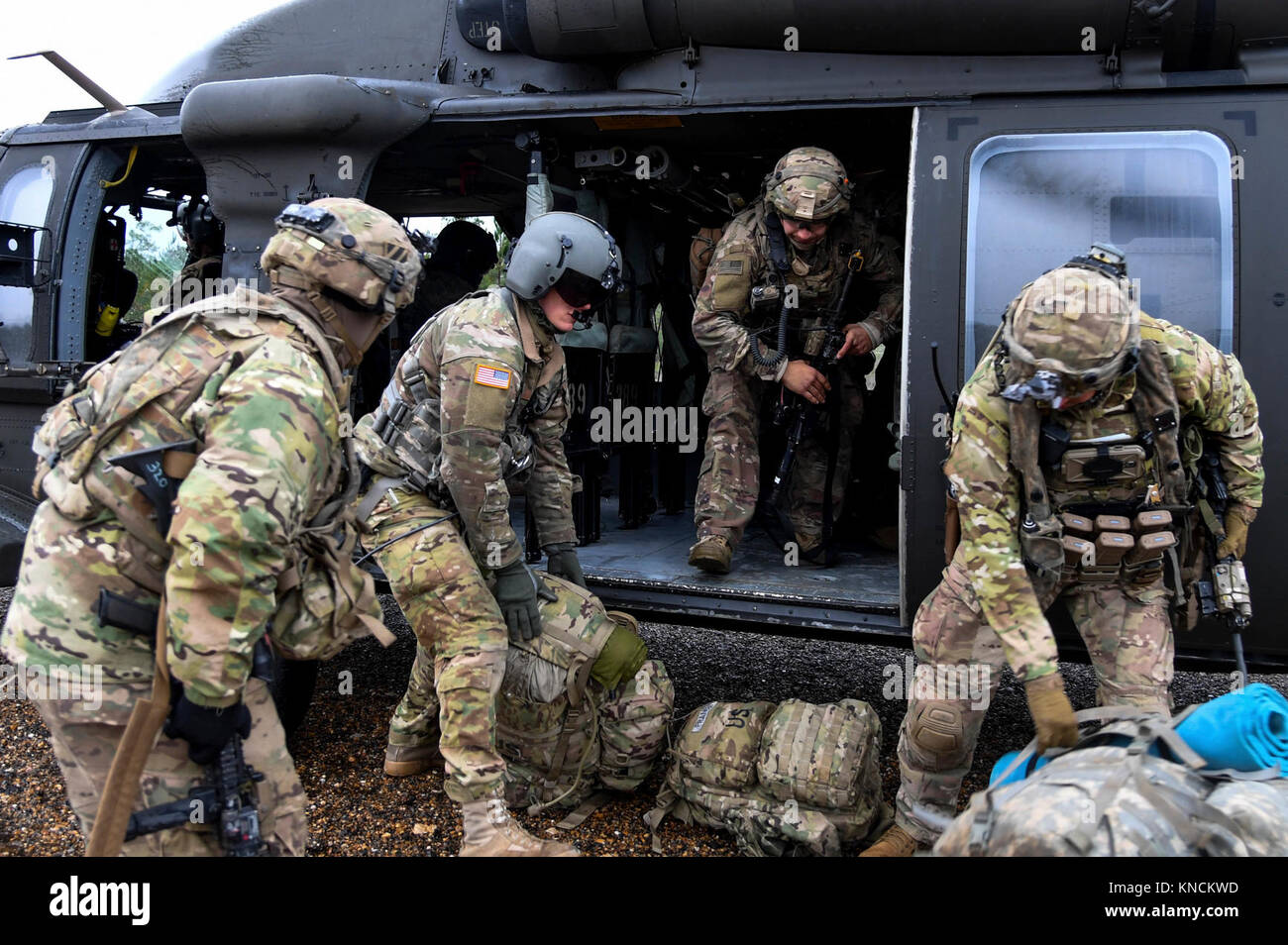 Soldiers with the 5th Battalion, 101st Aviation Regiment, 101st Combat ...