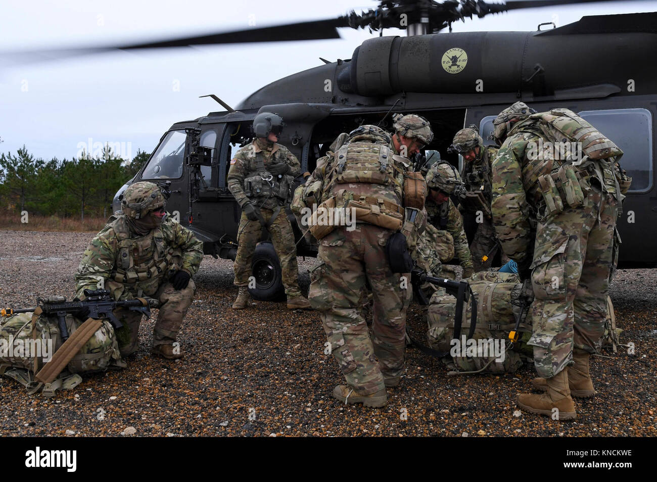 Soldiers with the 5th Battalion, 101st Aviation Regiment, 101st Combat ...