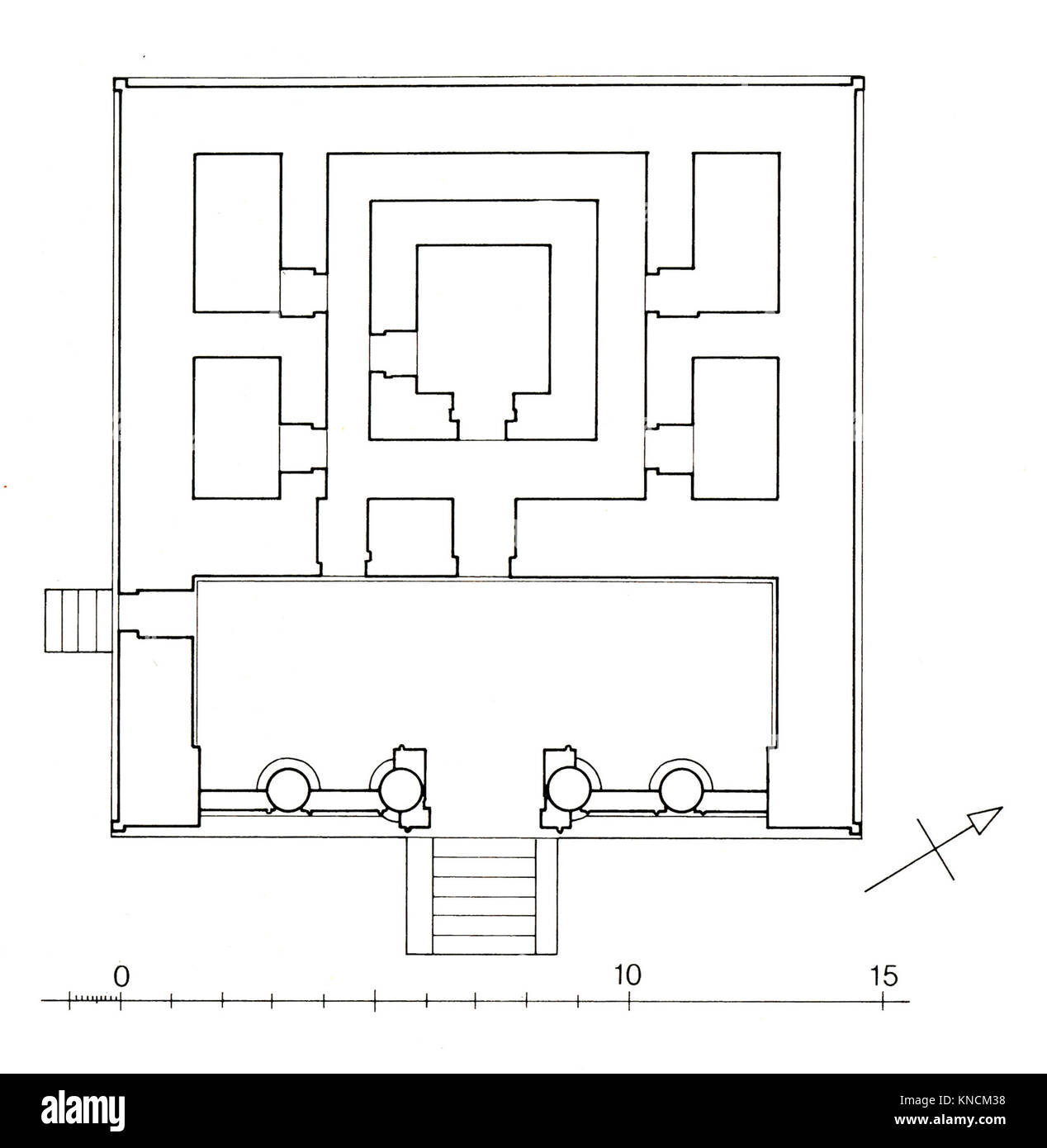 This column capital features intricate architectural detailing, typical ...