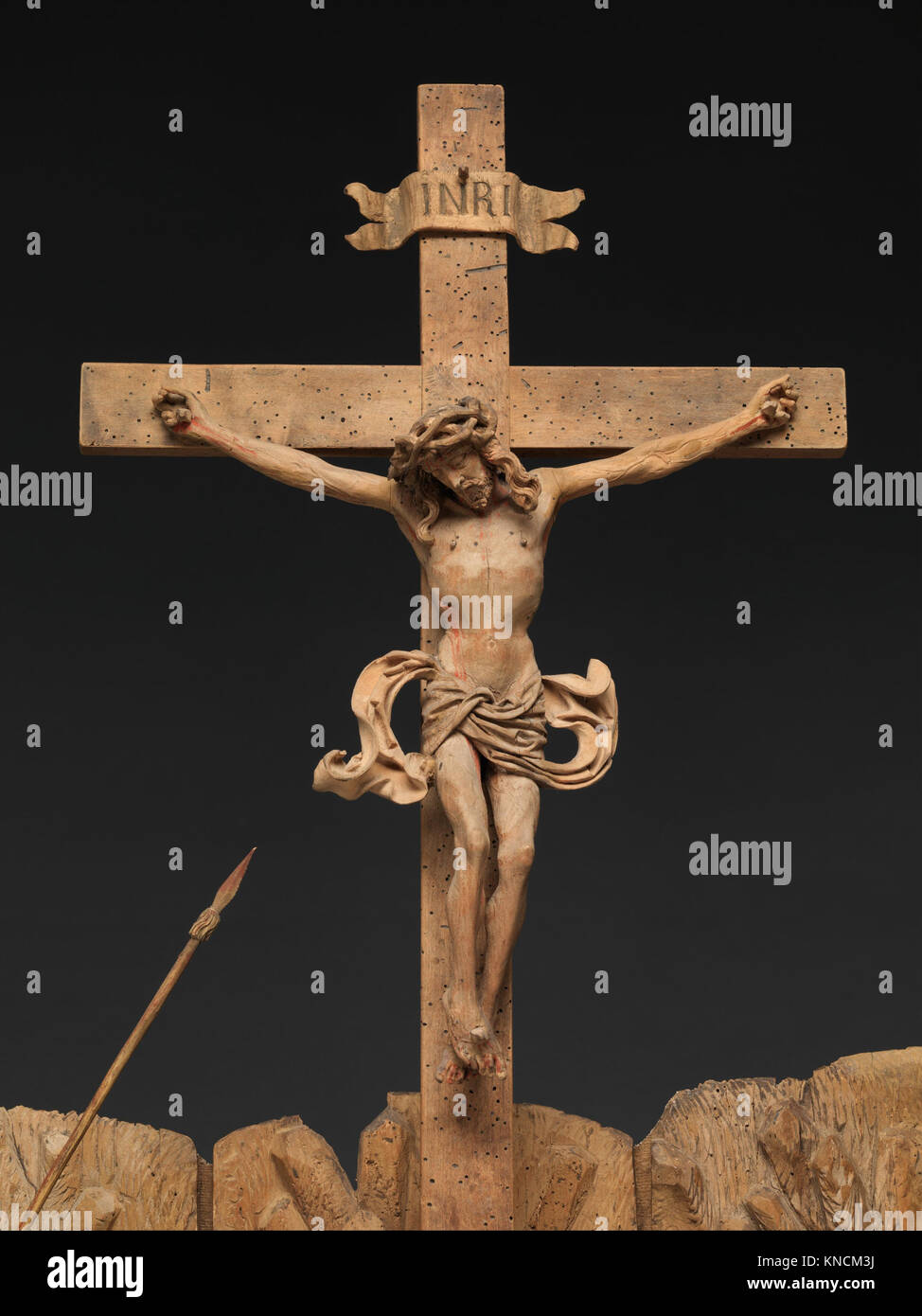 This artwork, part of the MET collection, depicts a crucifixion scene ...