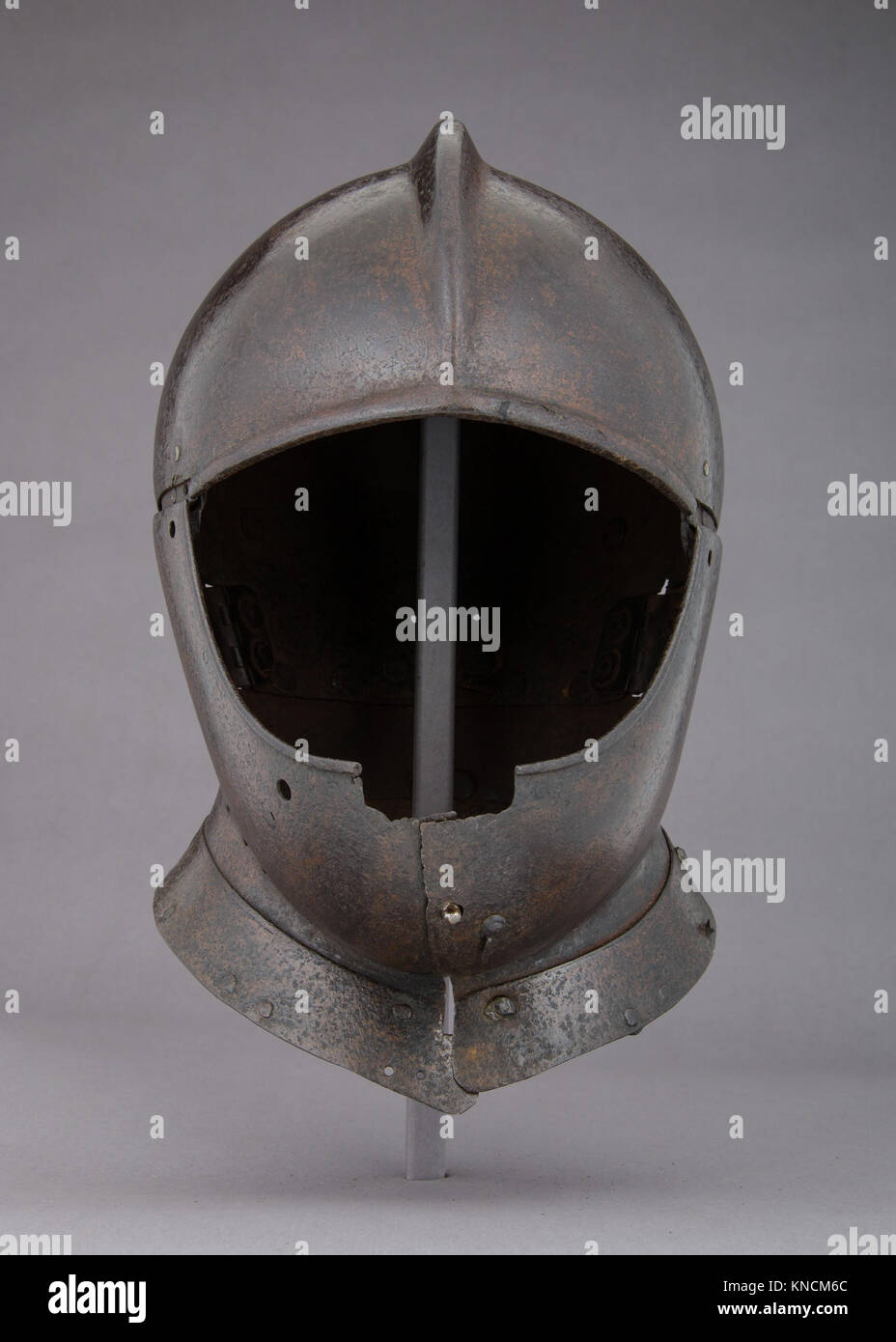 This armet, a type of helmet from the late Middle Ages, features ...