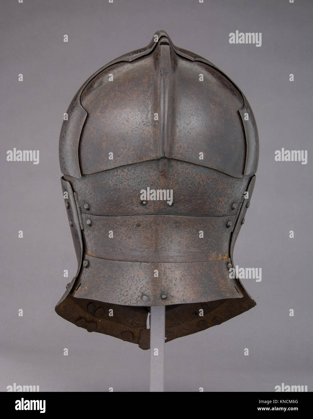 This armet, a type of helmet used in medieval armor, is an example of ...