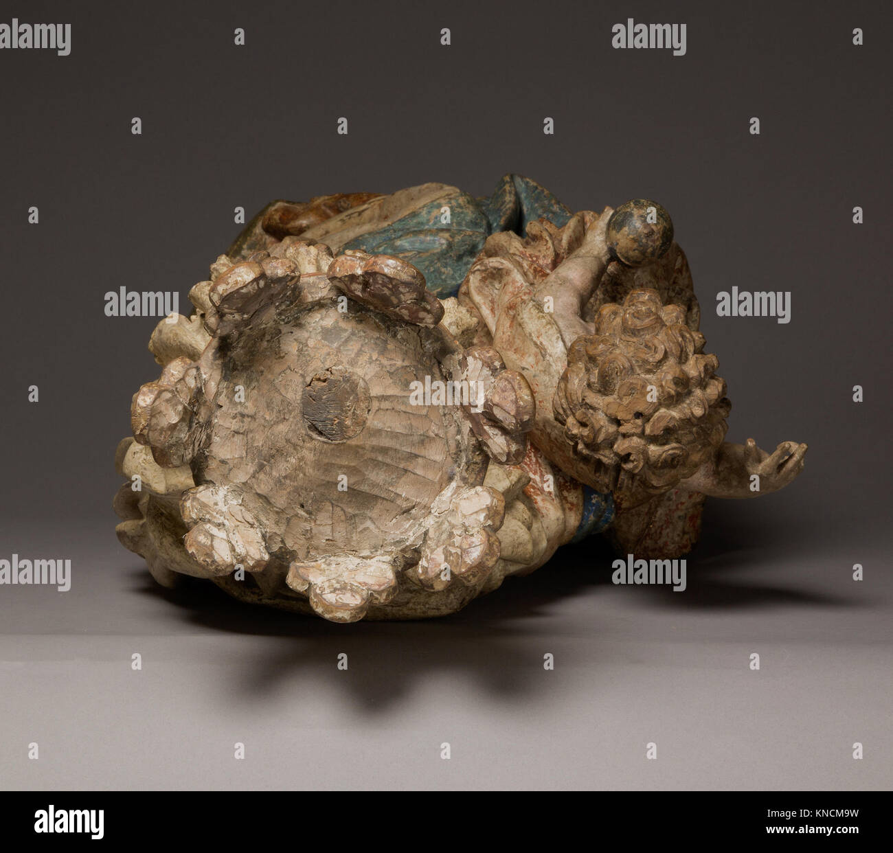 This sculpture of the Enthroned Virgin and Child is a classical representation of religious ...