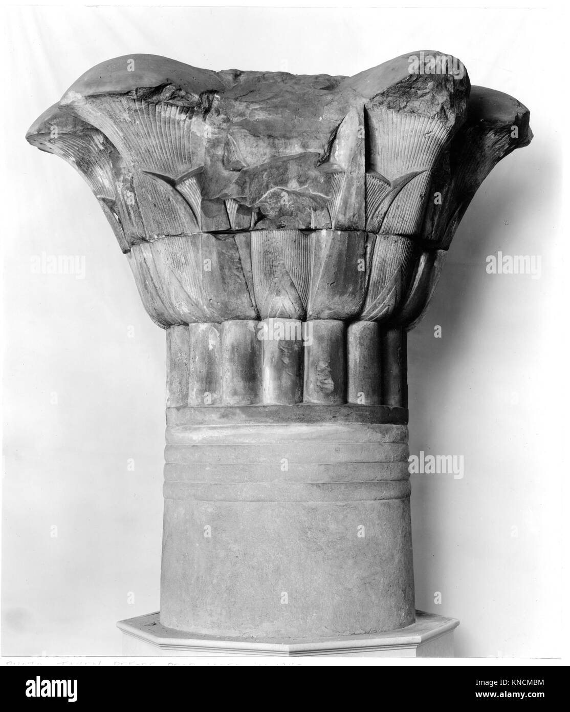 The composite papyrus capital is an ancient Egyptian artifact made from ...