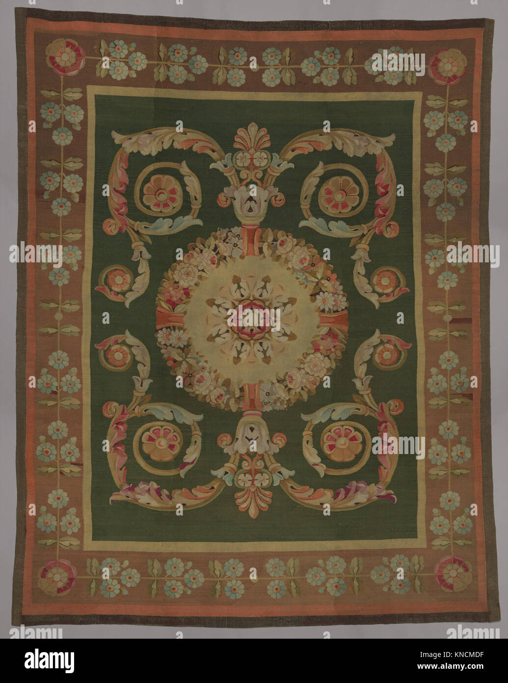 This carpet is a fine example of period textile design, showcasing ...