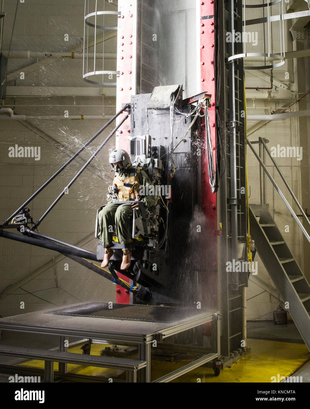 A test dummy equipped with a new modular handgun system makes impact at ...