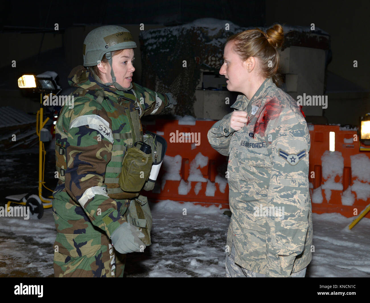 U.S. Air Force 51st Medical Group first responders triage patients with ...