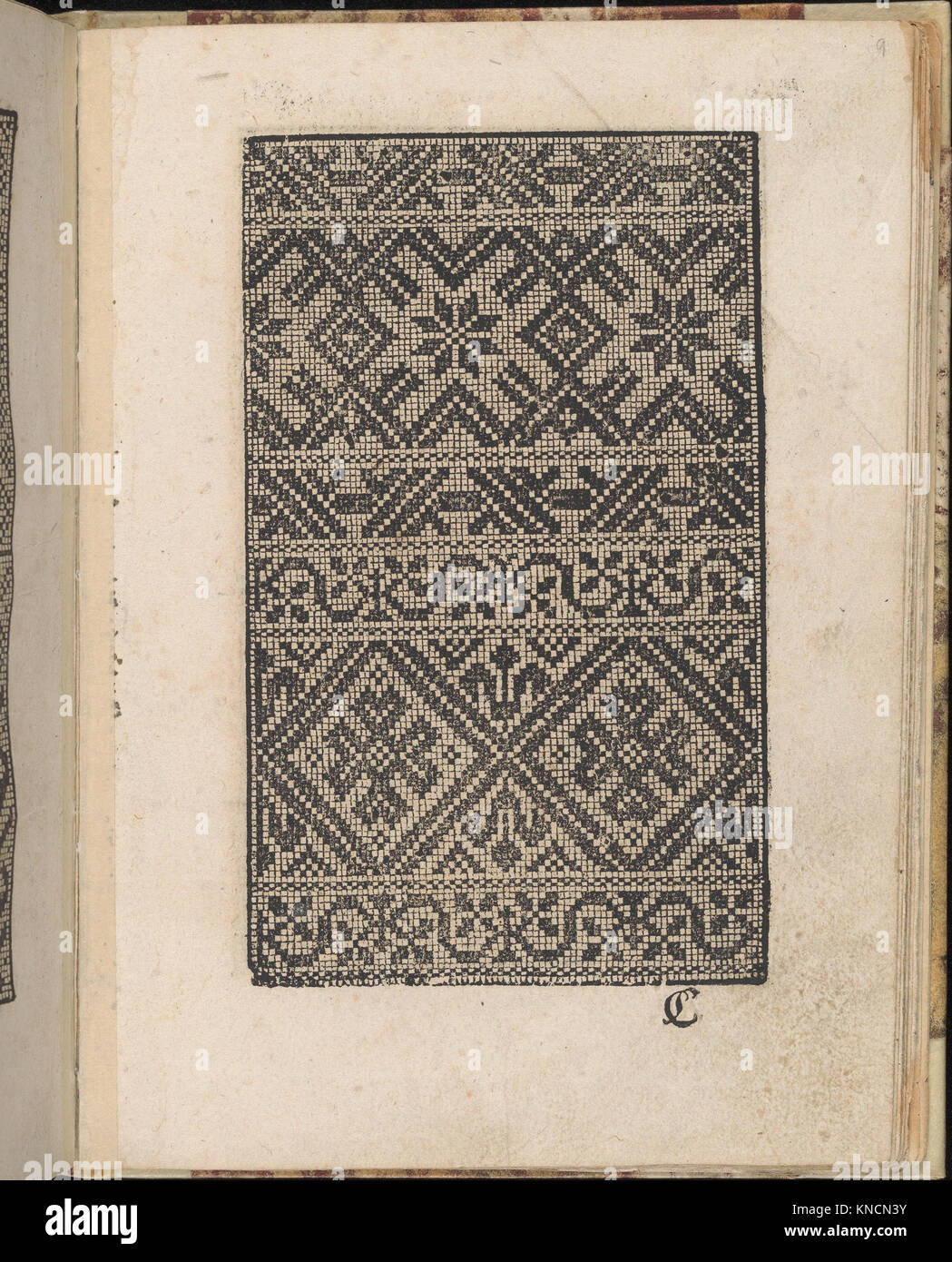 This print represents a page from an early printed model book ...