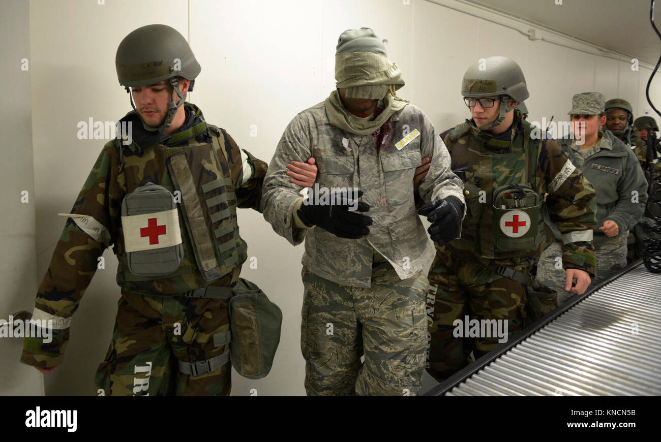 U.S. Air Force 51st Medical Group first responders triage patients with ...