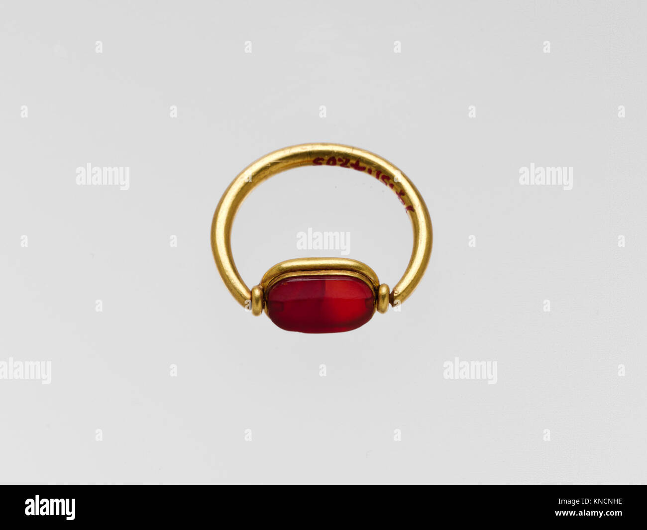 Gold ring with carnelian ring stone MET DP135918 243567 Stock Photo - Alamy