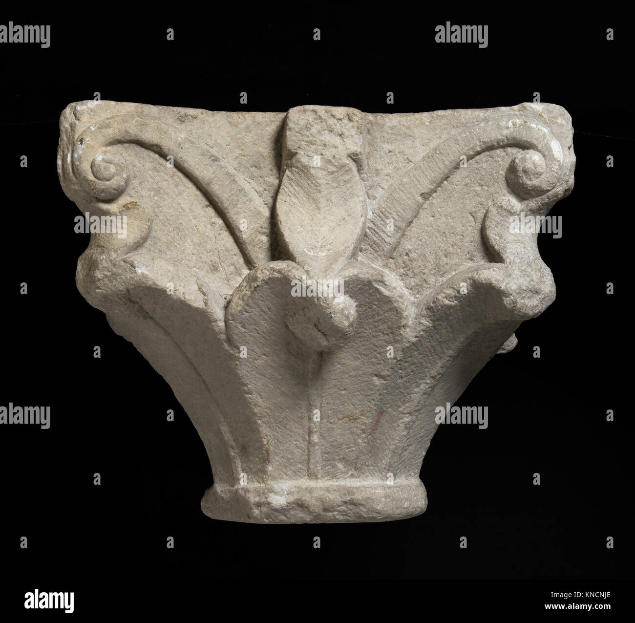 This ancient capital is a column top piece that would have adorned a ...