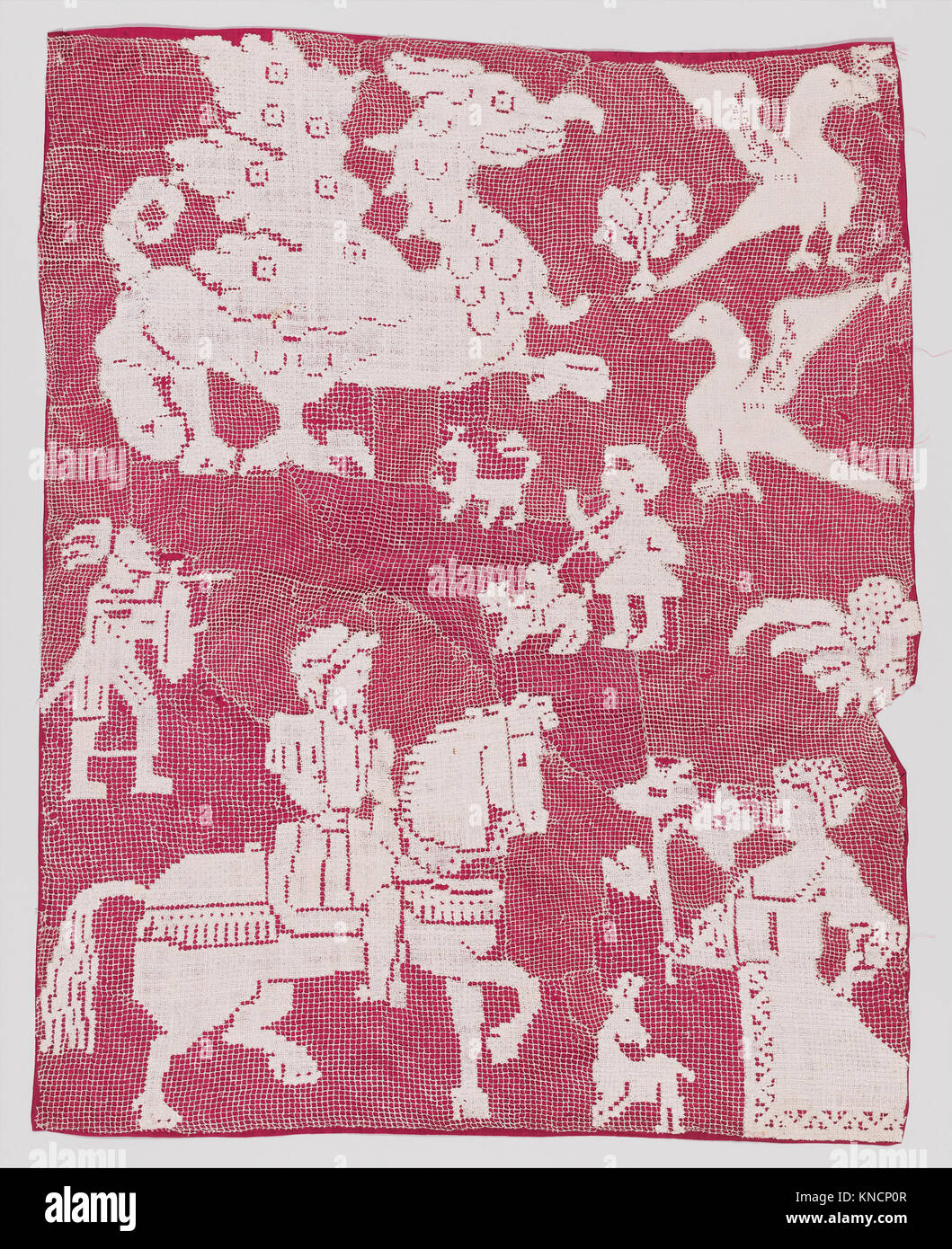 This fragment is a piece of historical art, showing the remnants of an ...