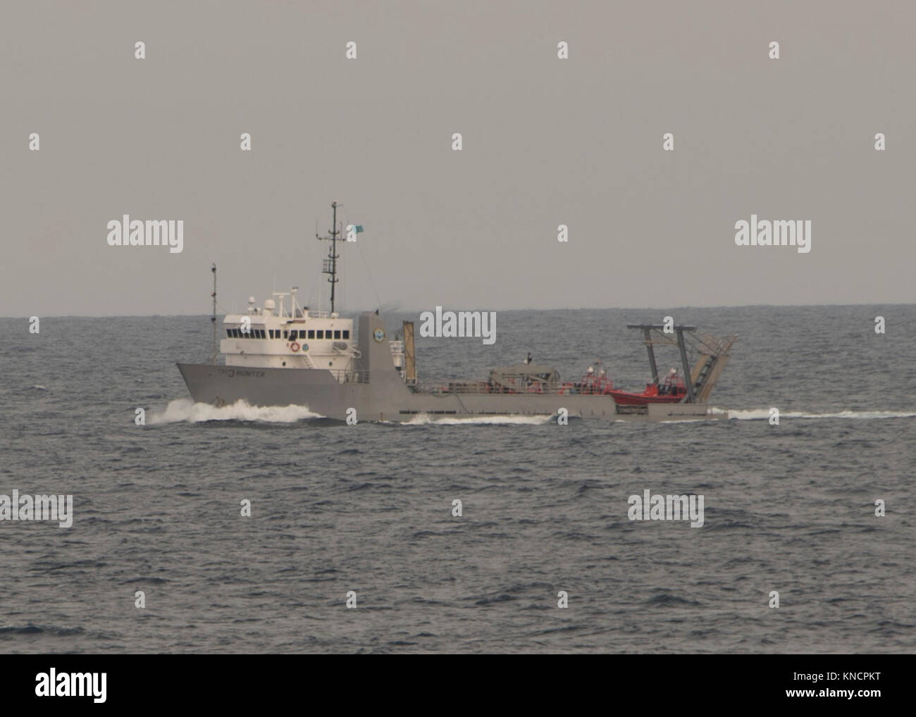 The training support vessel Hunter (TSV 3) steams steams in the ...
