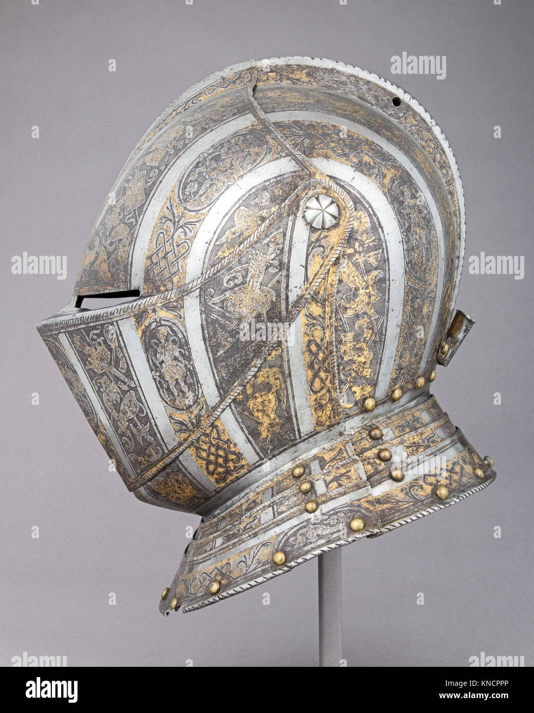 This close helmet is a type of armor worn during the medieval period ...