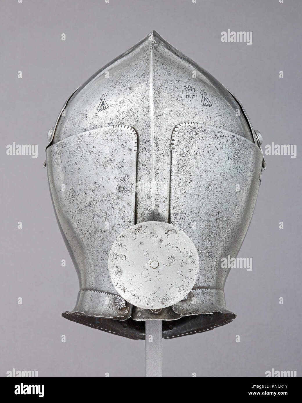 This armet helmet exemplifies historical armor design and craftsmanship ...