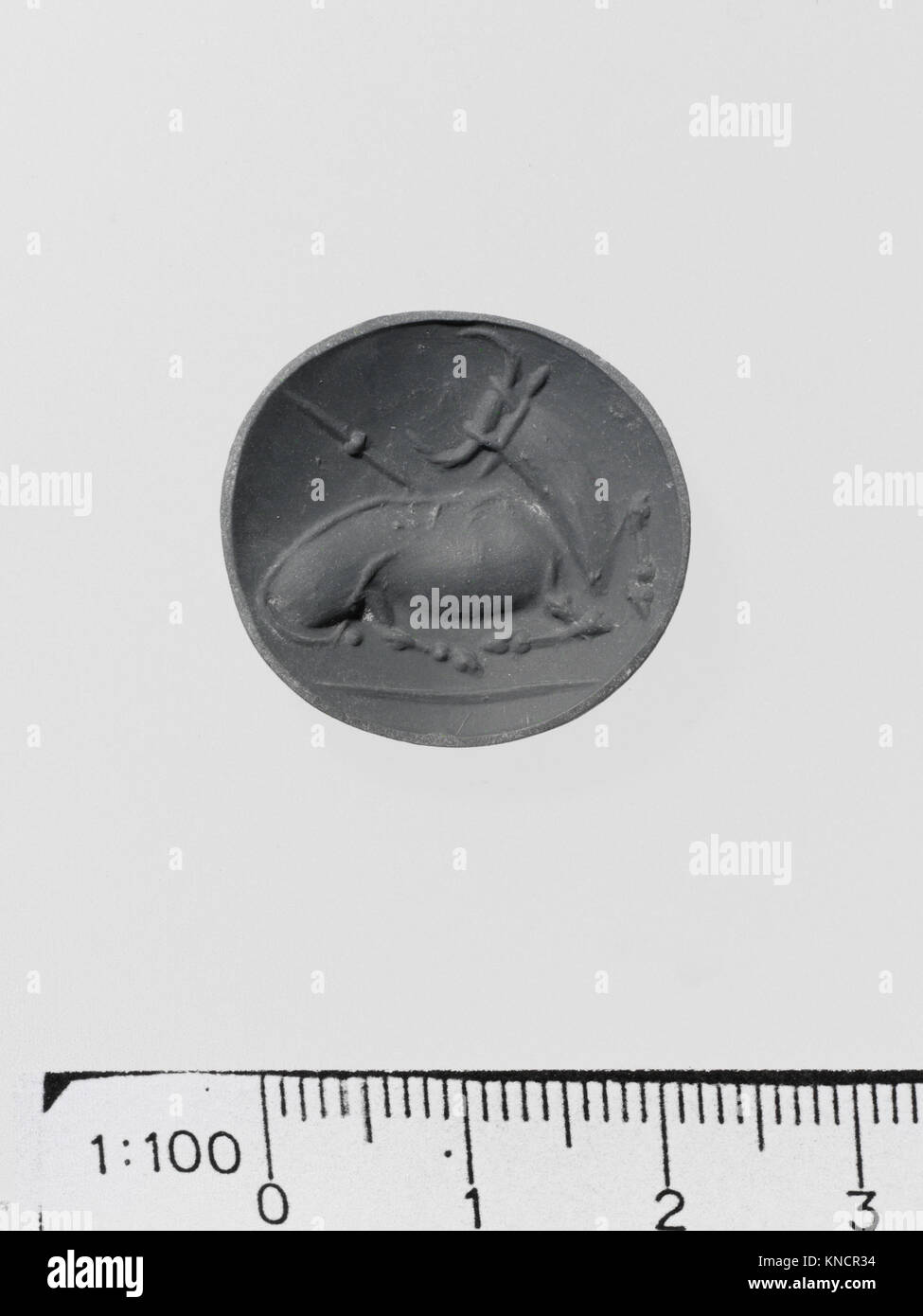 This Minoan haematite lentoid seal, dating from ca. 1450â€“1400 B.C ...