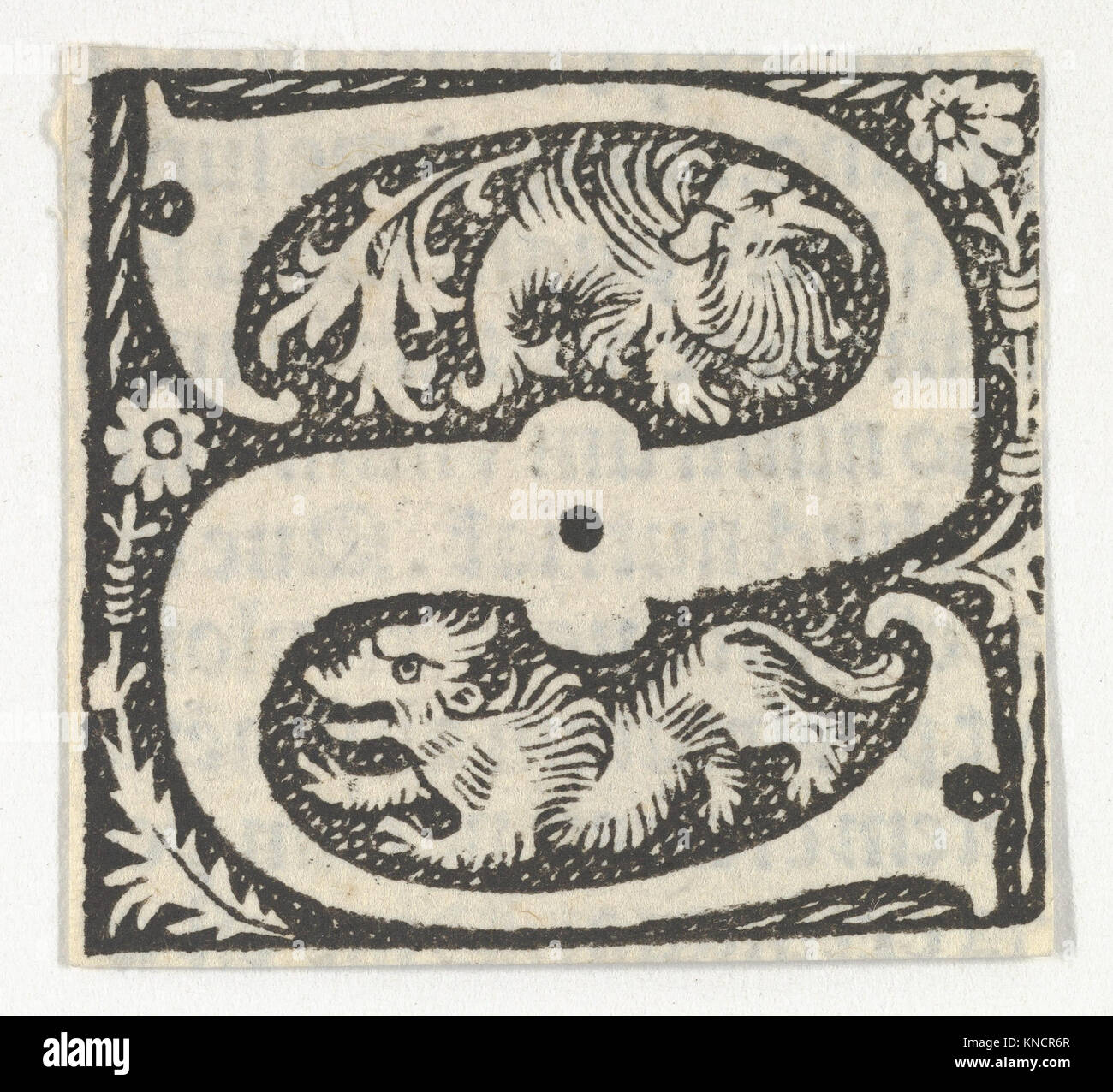 A decorated Roman alphabet, likely from a manuscript or inscription ...