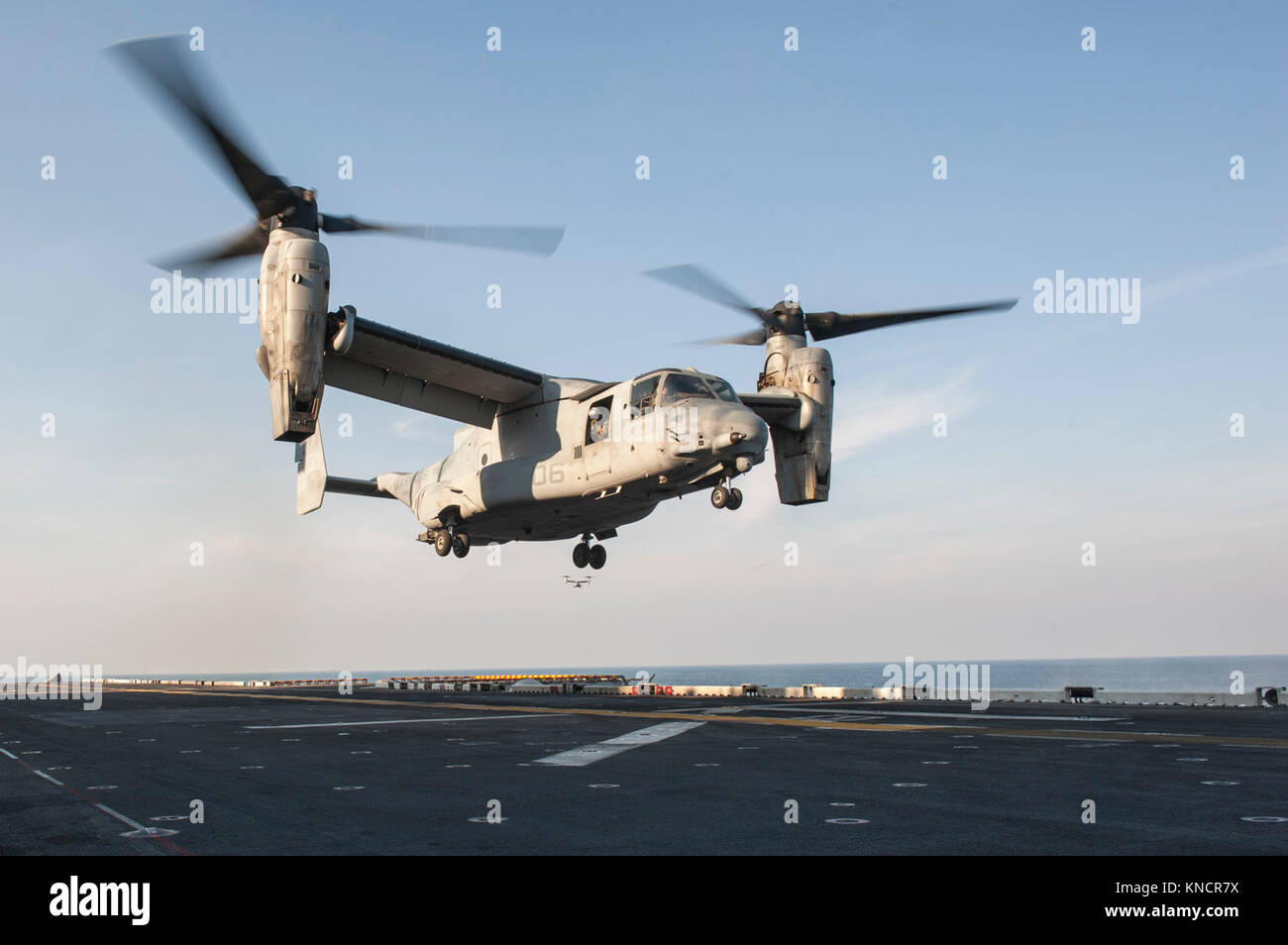 An MV-22 Osprey assigned to Marine Medium Tiltrotor Squadron (VMM) 161 ...
