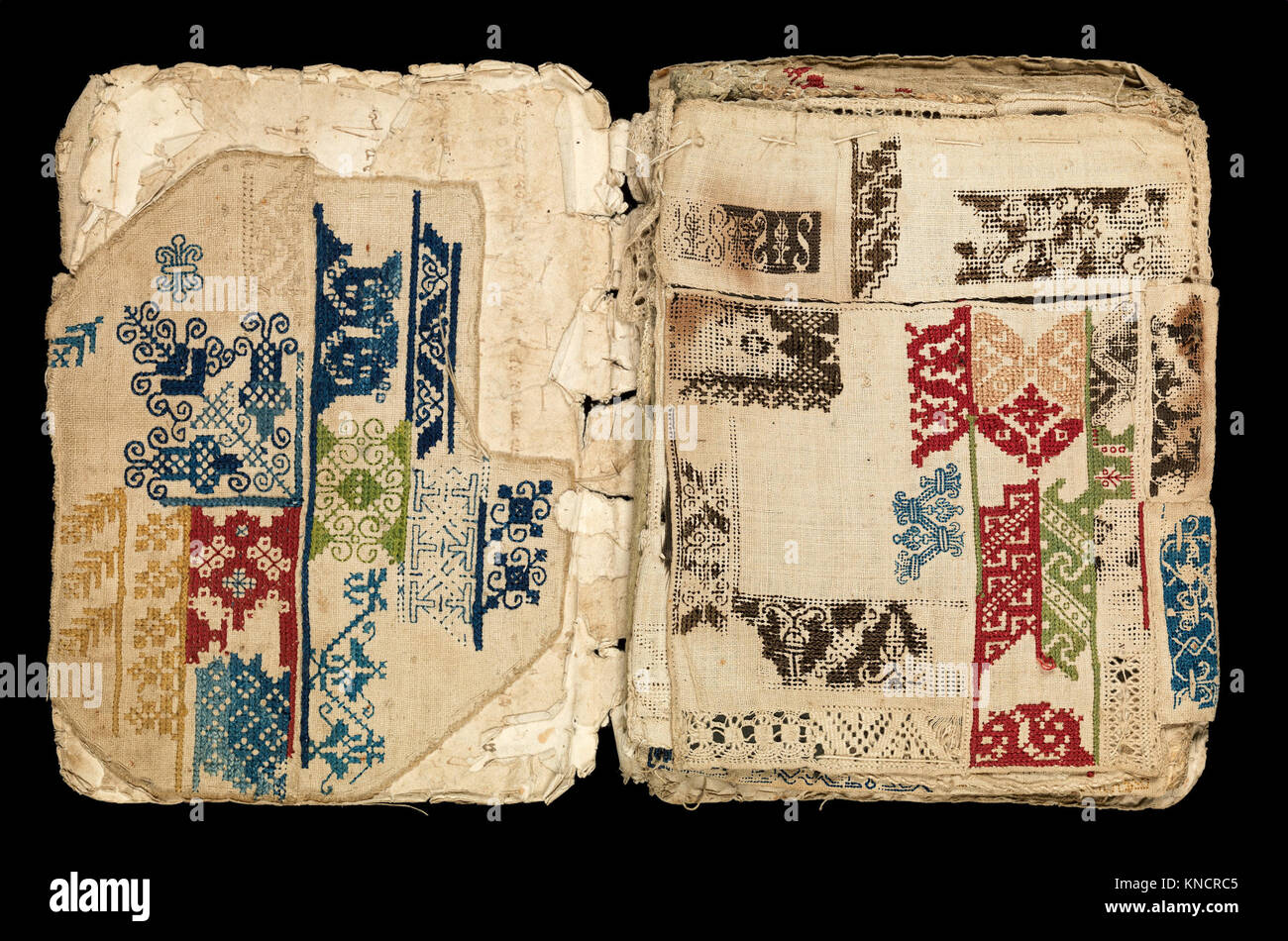 This 17th-century Portuguese sampler features intricate embroidery and ...