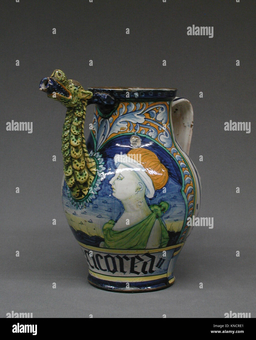 This drug pot, crafted by Orazio Pompei around 1530, exemplifies ...