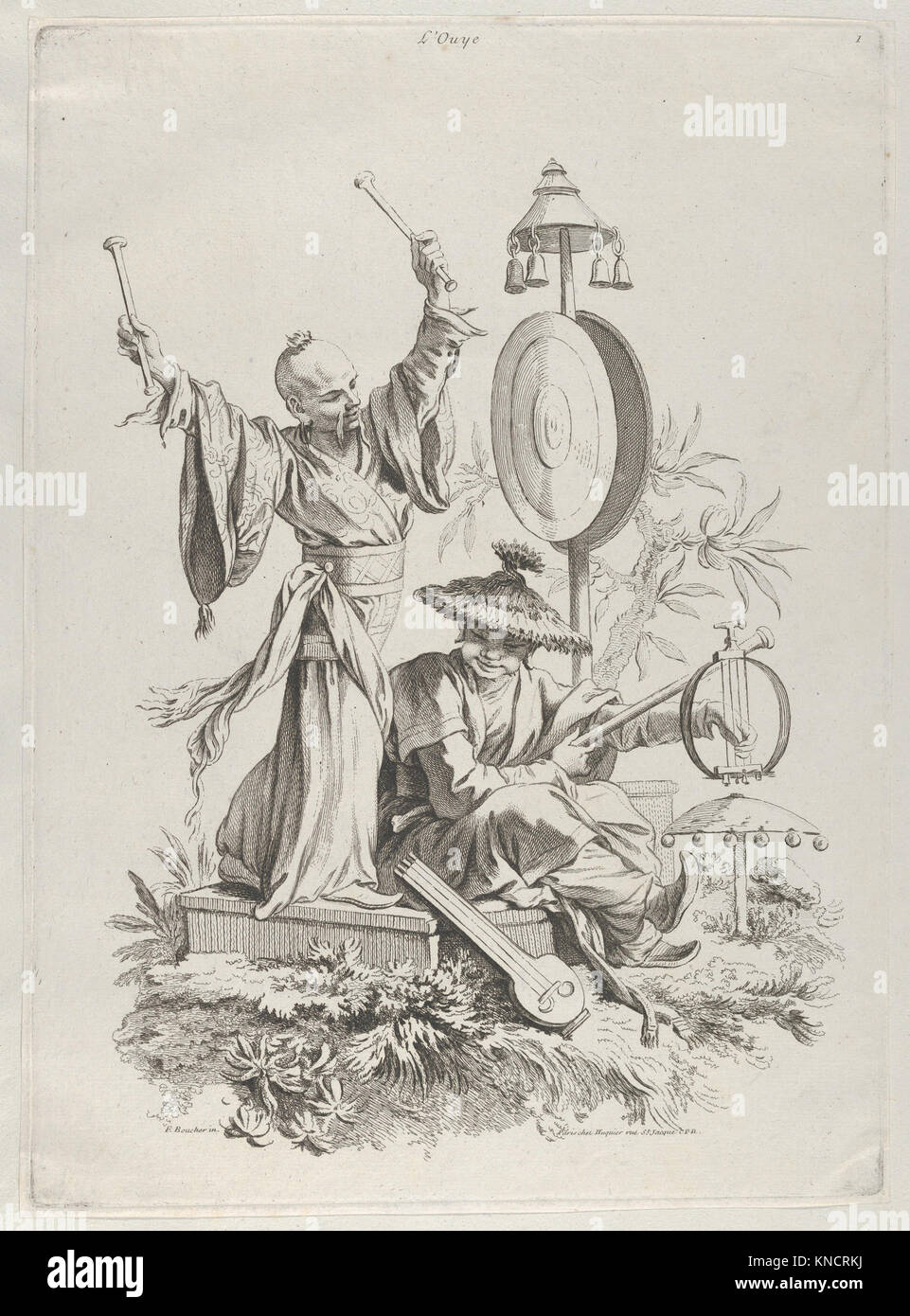 This print by François Boucher, an acclaimed French Rococo artist ...