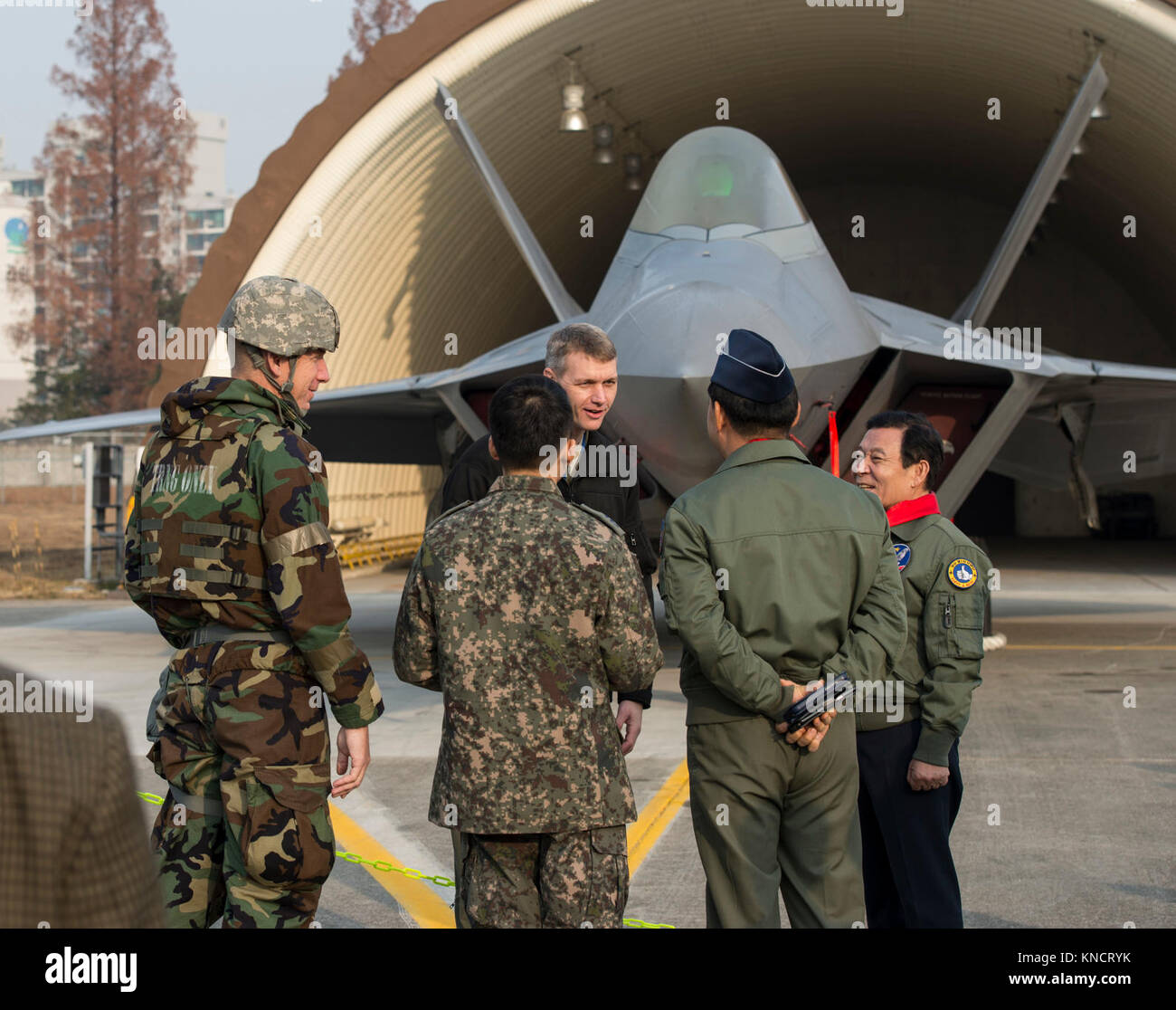 Mayor of Gwangju, Jang Hyun Yoon, U.S. Air Force members and Republic ...