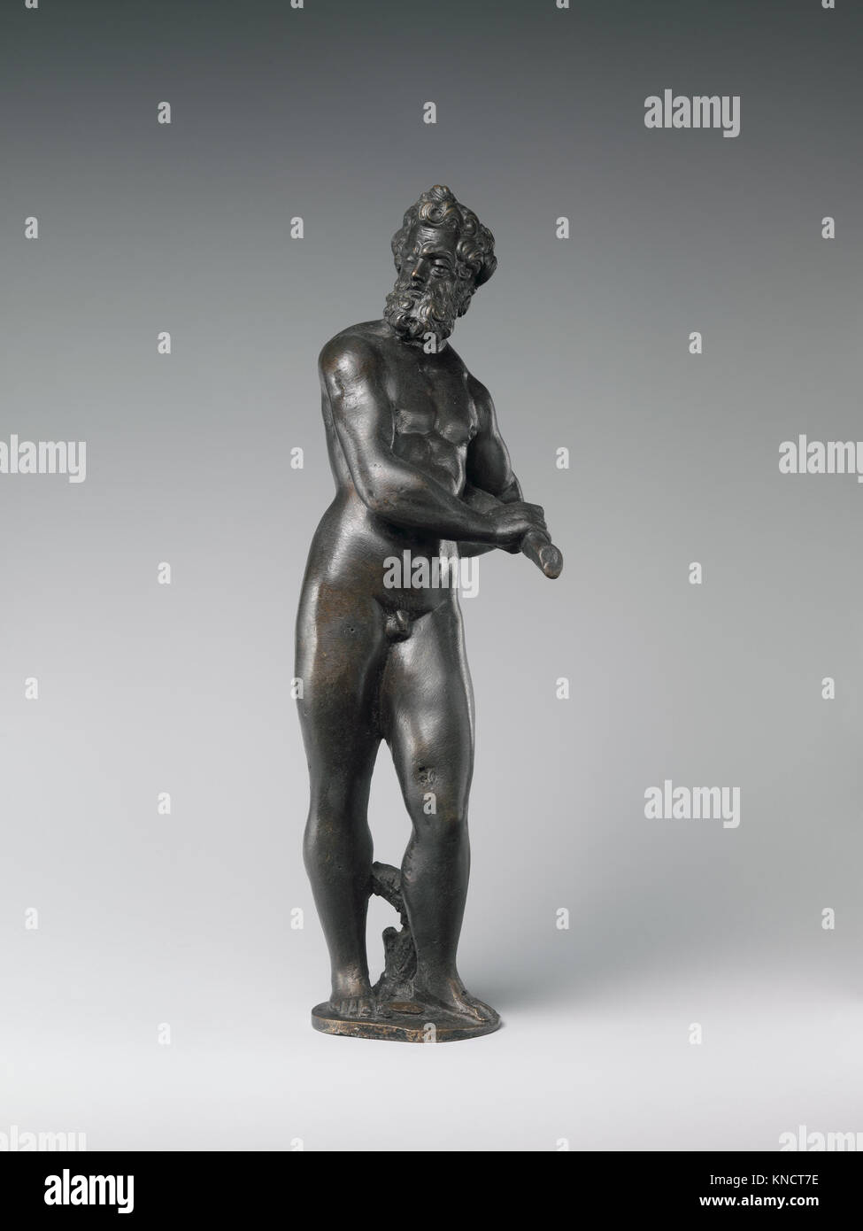 This sculpture of Hercules depicts the Greek hero with a muscular ...