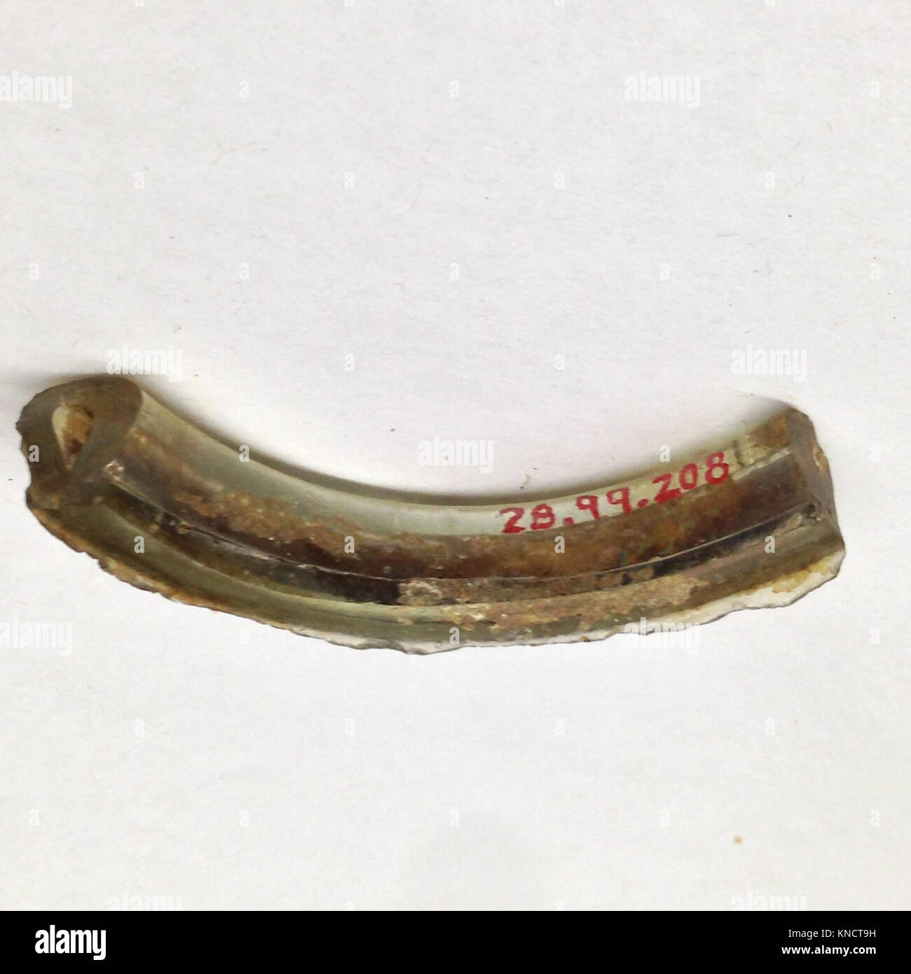 This fragment of an unknown object provides insight into the material ...