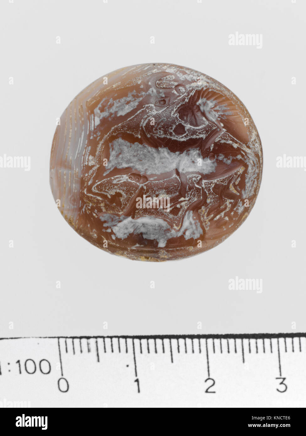 This Minoan agate lentoid seal, ca. 1450–1400 B.C., showcases intricate ...