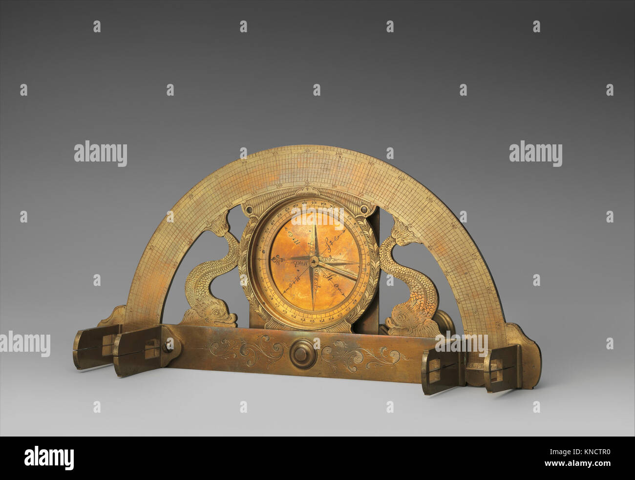 This brass graphometer, made by Michael Butterfield in the late 17th to ...