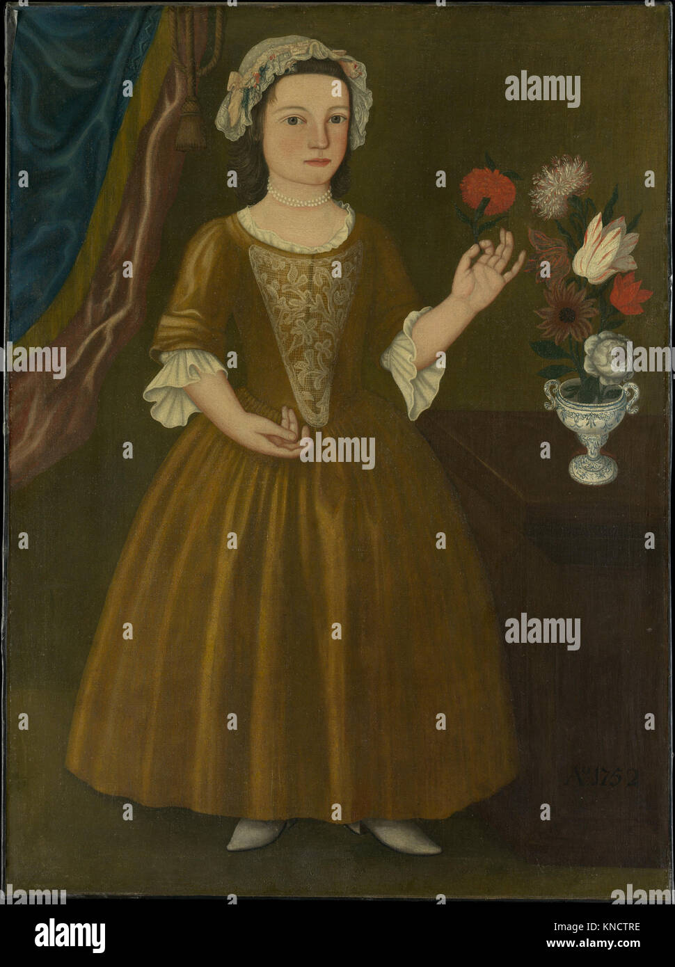 Catherina Elmendorf painting by unidentified painter, 1752 Stock Photo ...