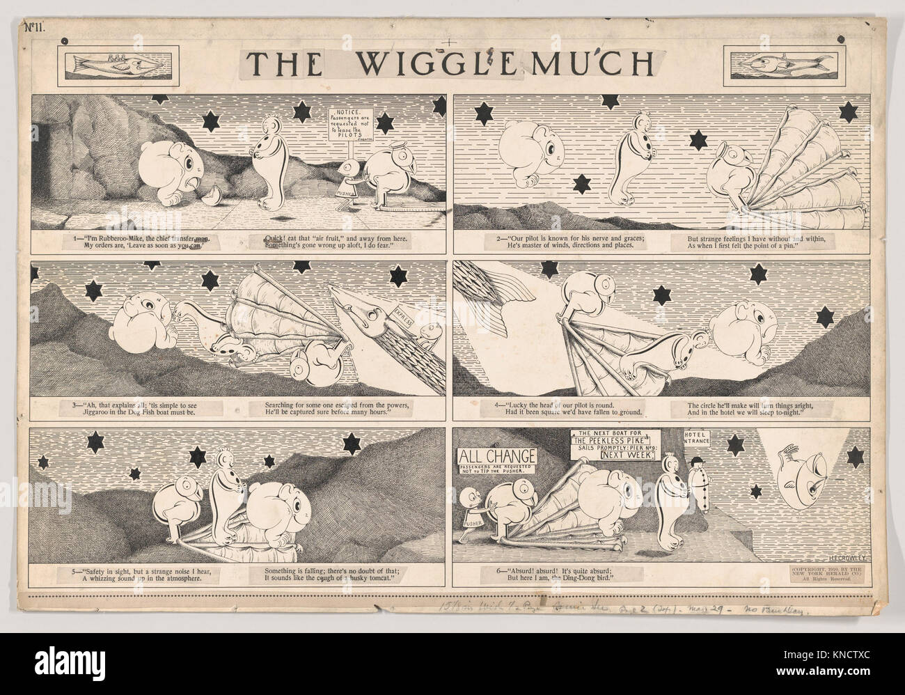 This comic strip dummy from 'The Wiggle Much' series, New York Herald ...
