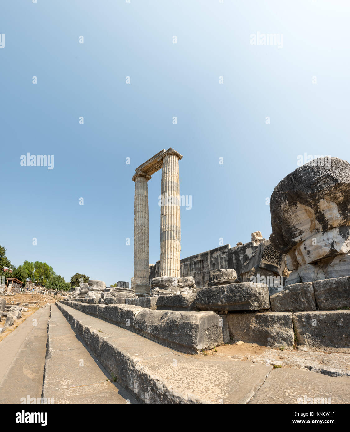 Exterior high resolution panoramic view Apollo Temple at Didyma in ...