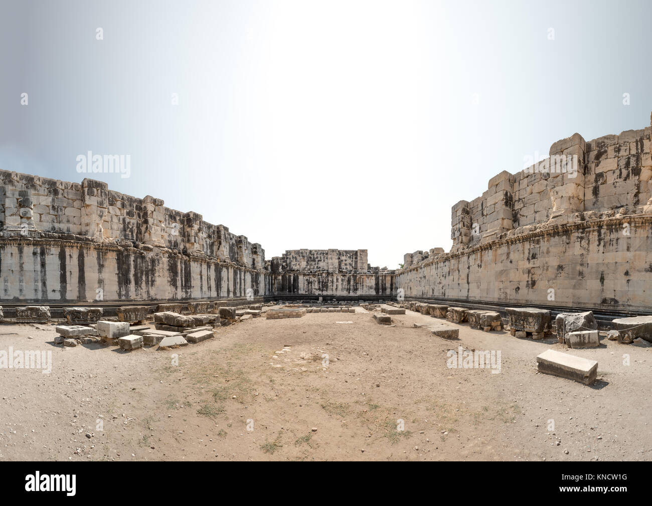 Interior high resolution panoramic view Apollo Temple at Didyma in ...