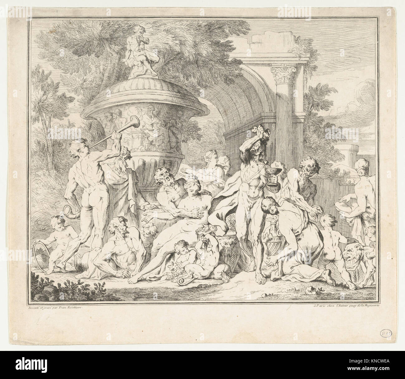 This Bacchanal painting portrays a lively scene of drunken revelry and ...