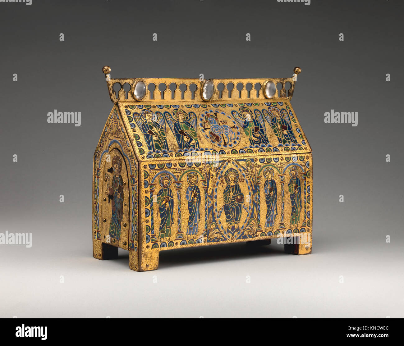 This French chasse depicts Christ in Majesty with the Lamb of God ...