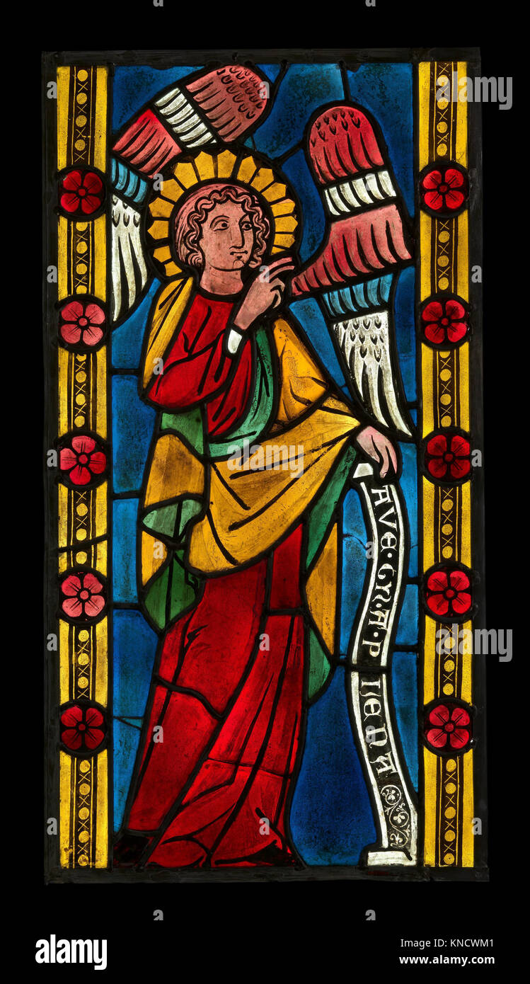 An artwork titled 'Angel of the Annunciation,' depicting the biblical ...