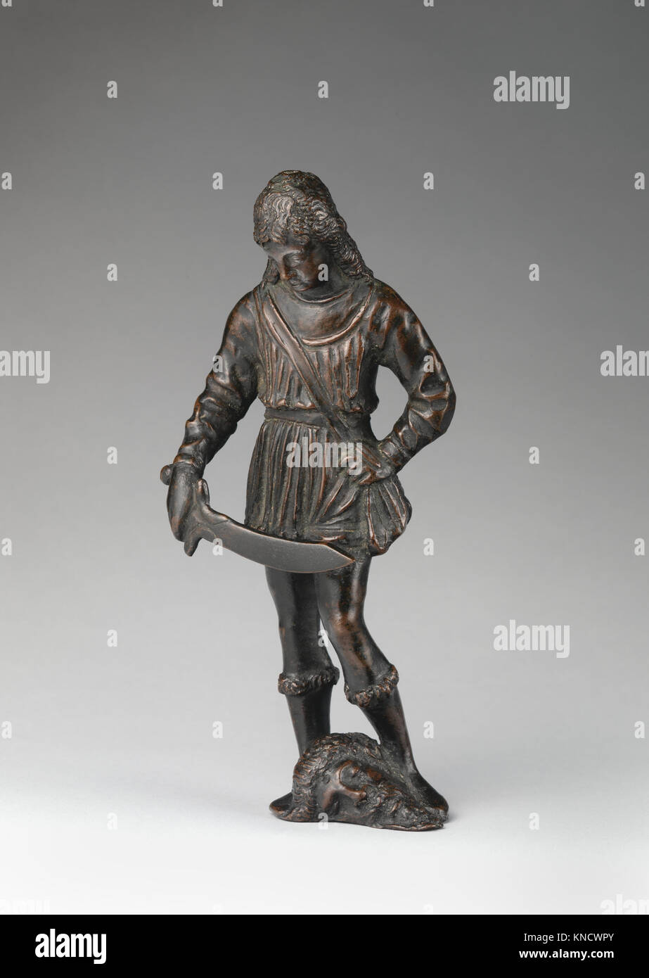 This sculpture depicts the biblical hero David holding the severed head ...