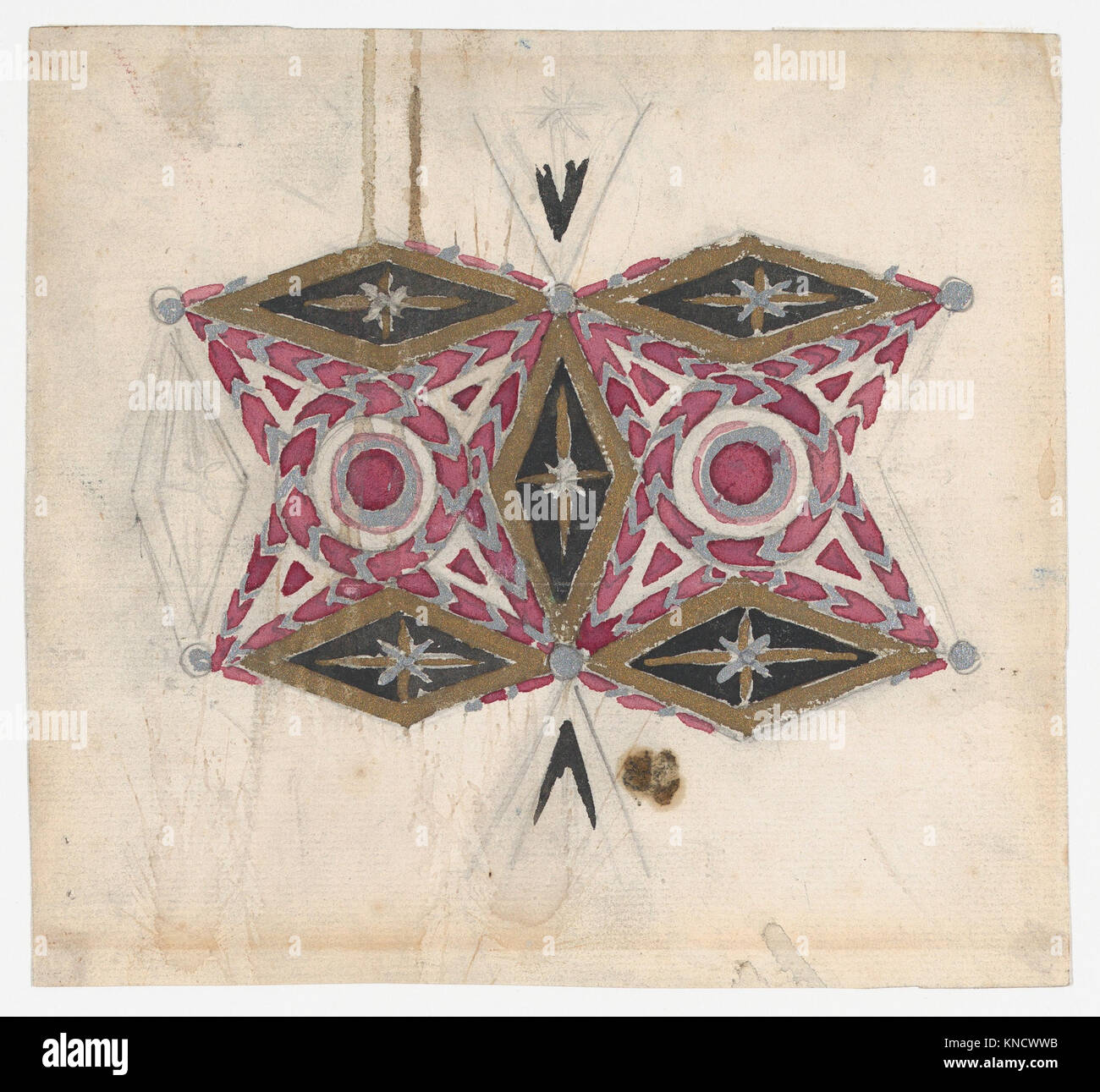 This design for a textile pattern suggests its use in costumes for the ...