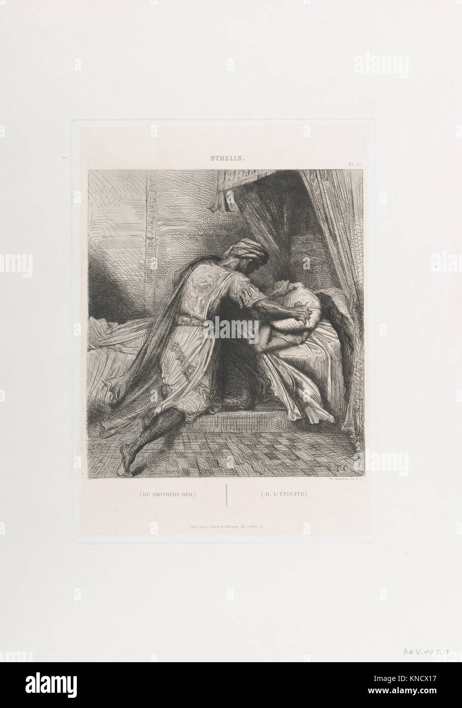 This plate depicts the dramatic moment from Shakespeare's Othello ...