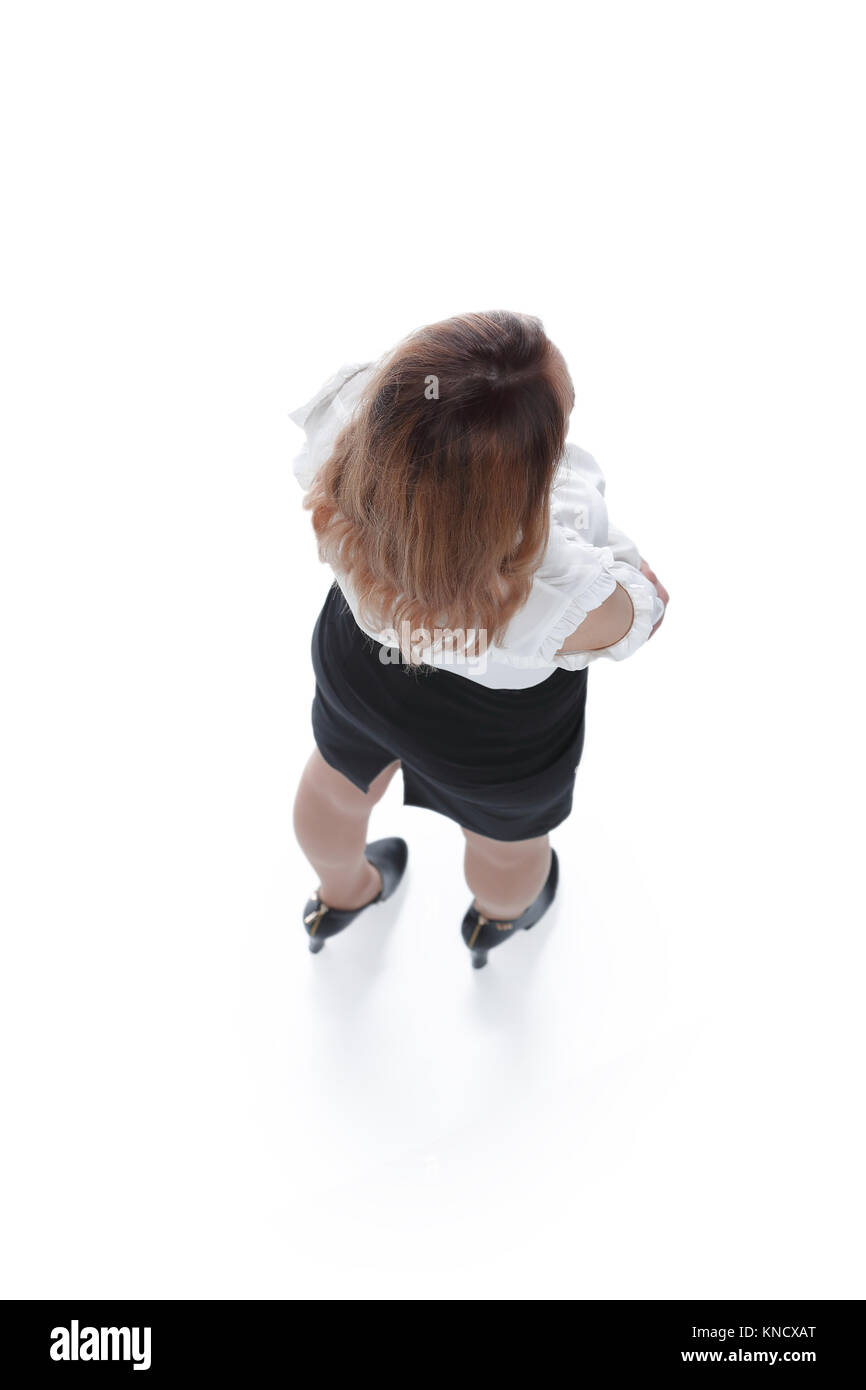 Top view of young girl with long wavy hair Stock Photo - Alamy