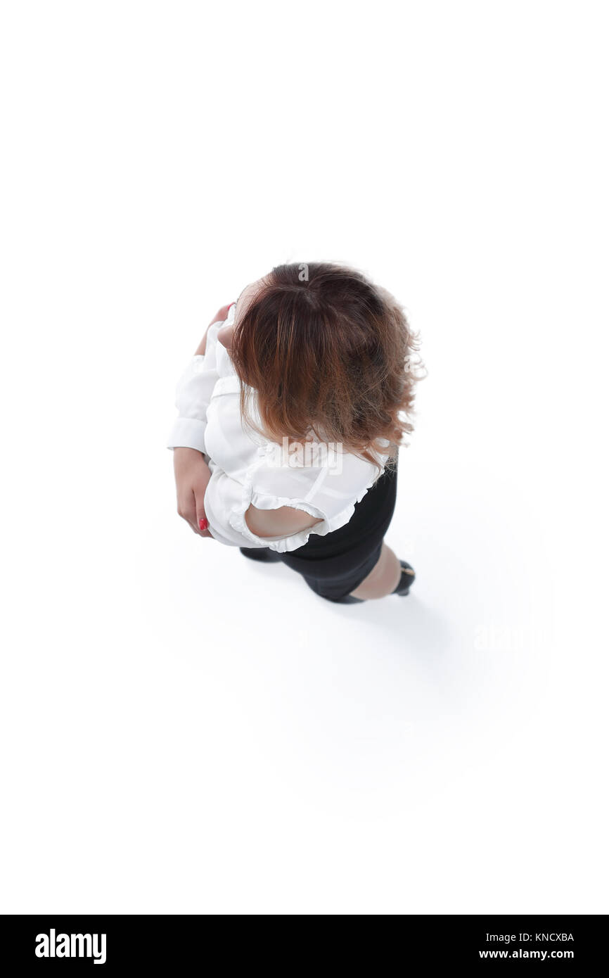 Top view of young girl with long wavy hair Stock Photo - Alamy