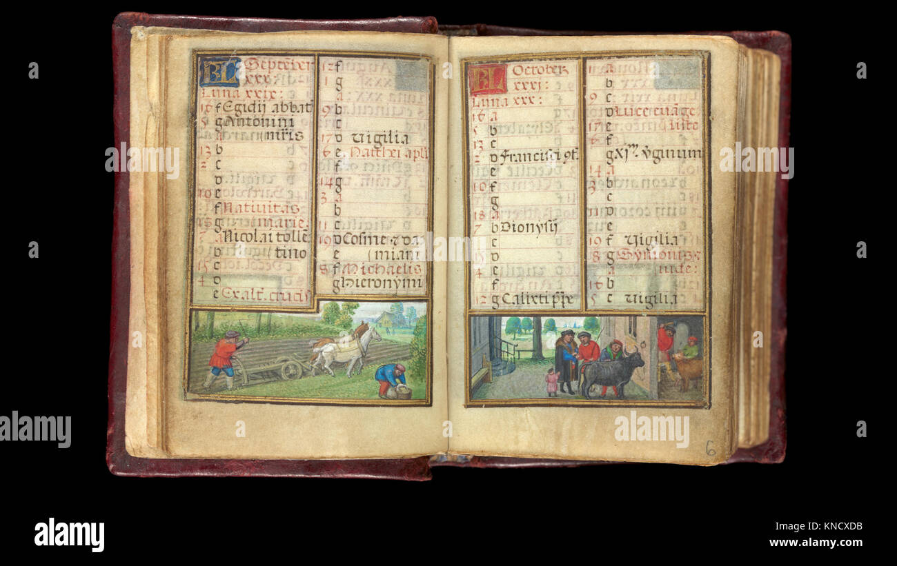 This Book of Hours, a medieval devotional text, contains prayers and ...