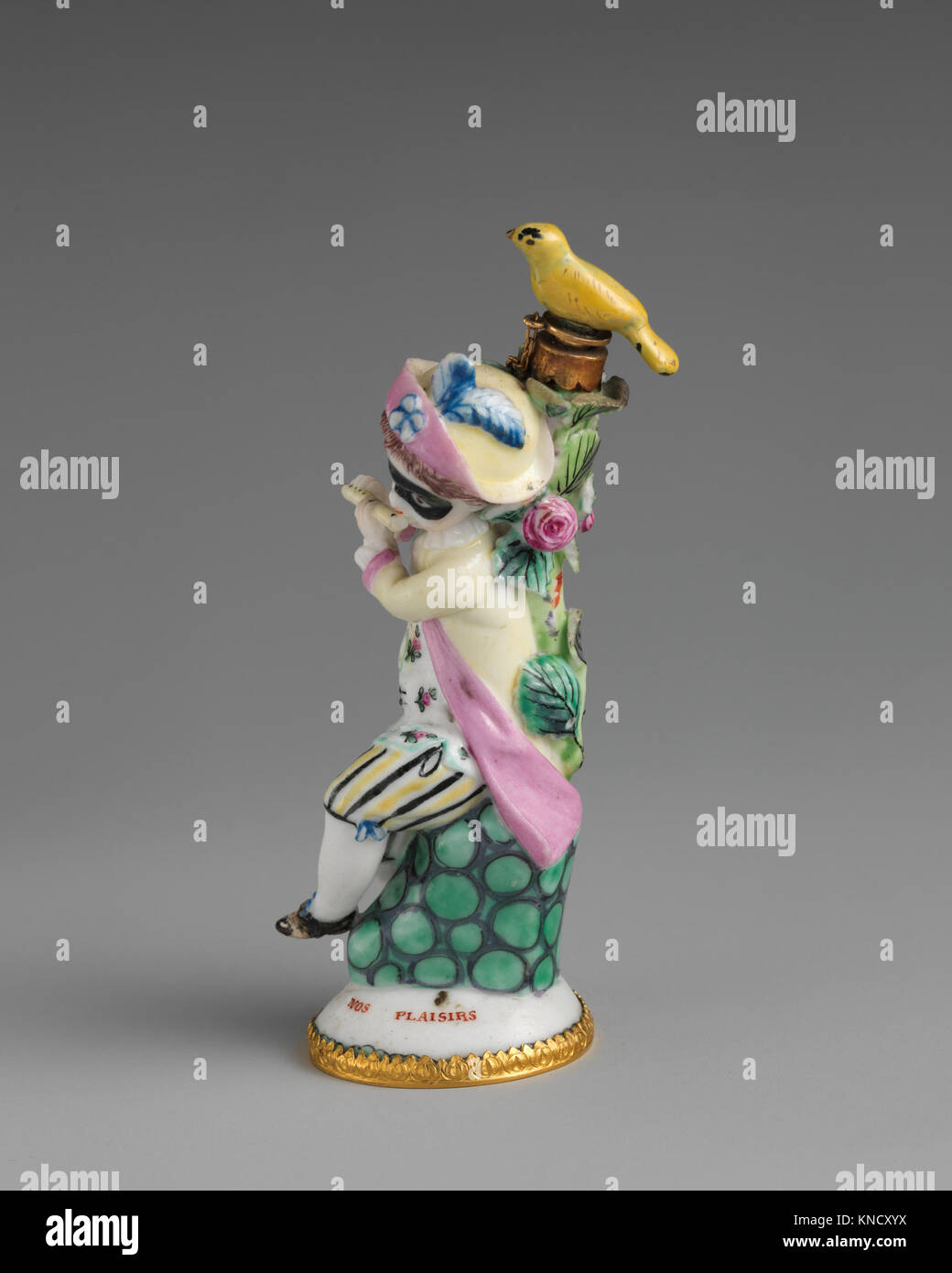 This depiction of a young boy playing a flute captures the delicate ...