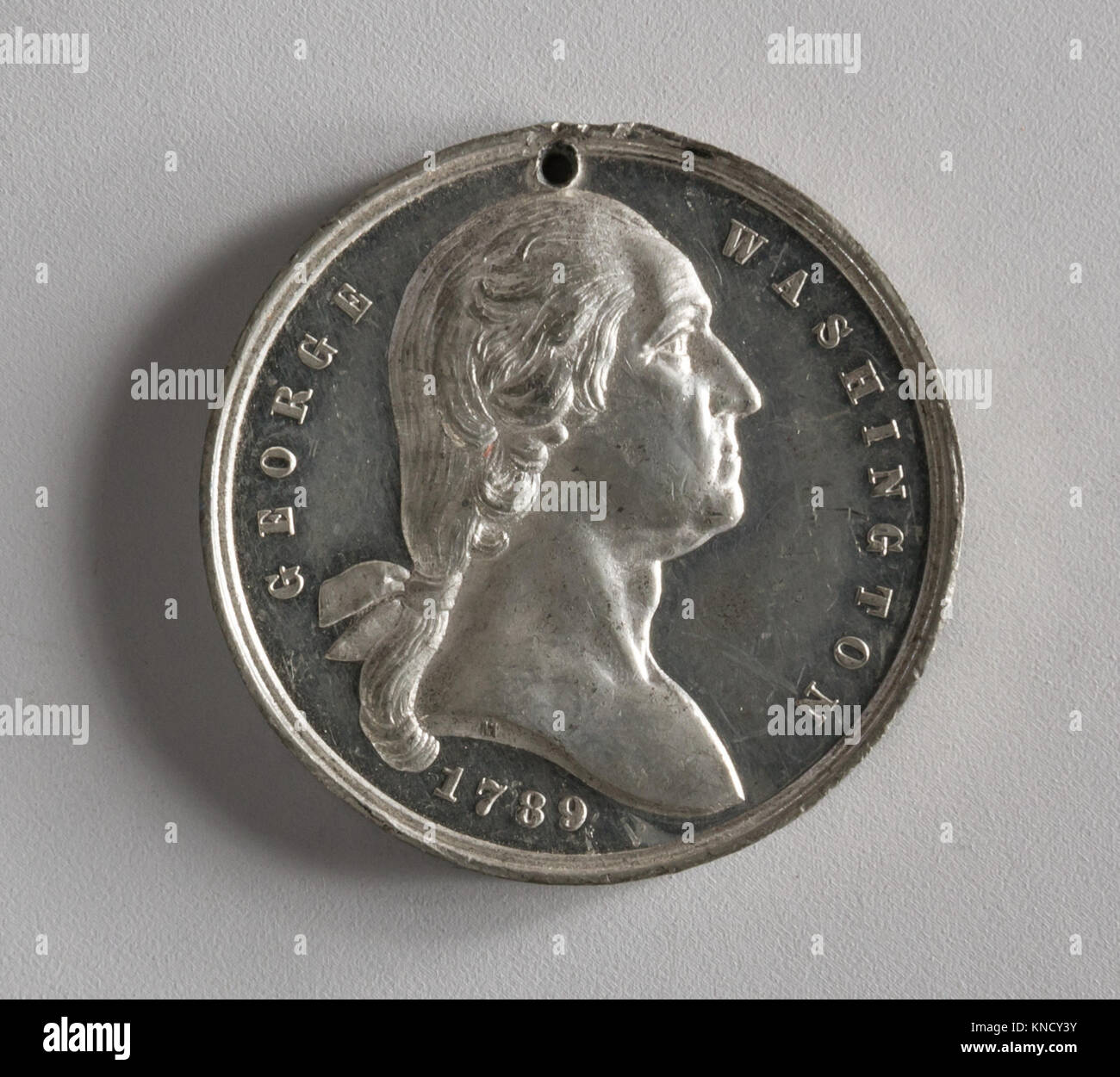 This white metal commemorative medal marks the Centennial of George ...
