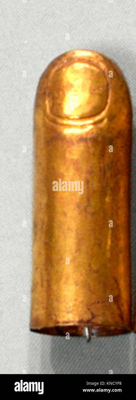 This finger stall, made of metal, was used in historical periods for ...