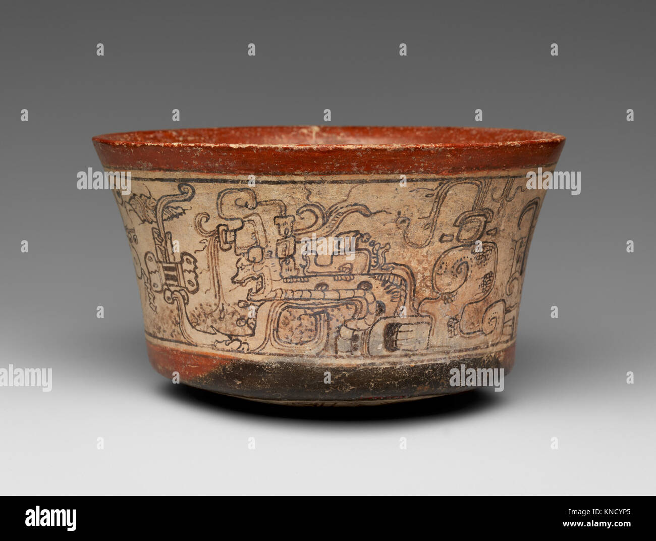 A bowl featuring a mythological scene, displayed in the MET collection ...